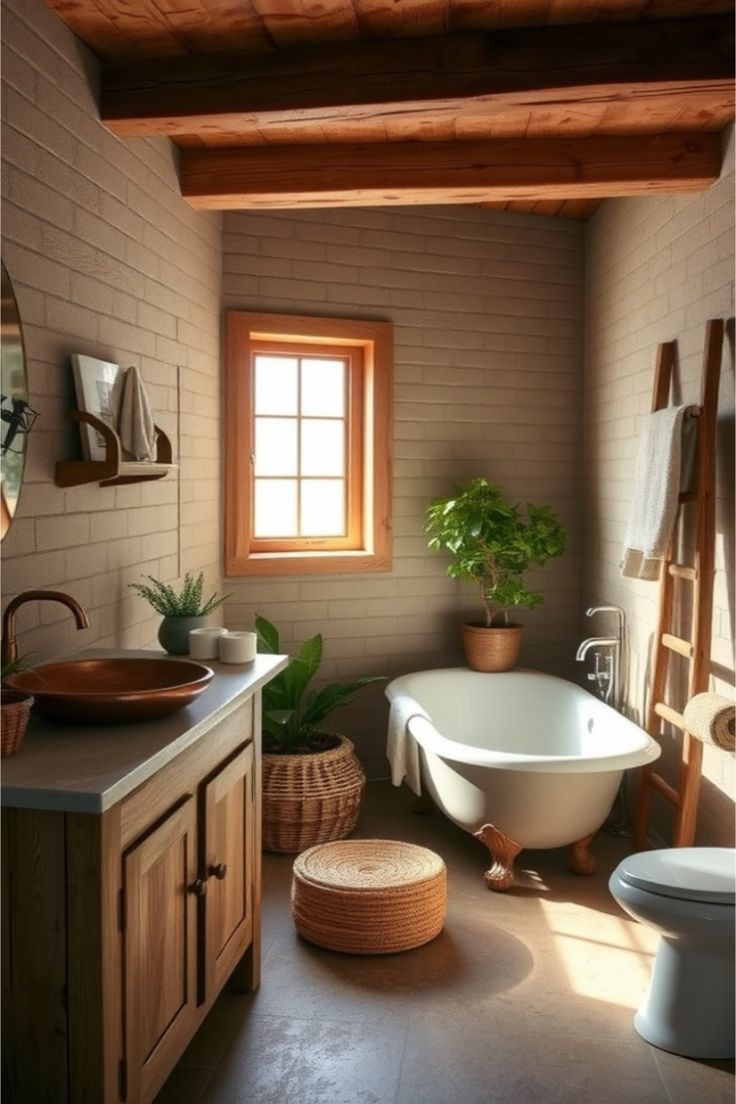 21+ Cozy Rustic Bathroom Design Ideas for a Warm, Relaxing Space ...
