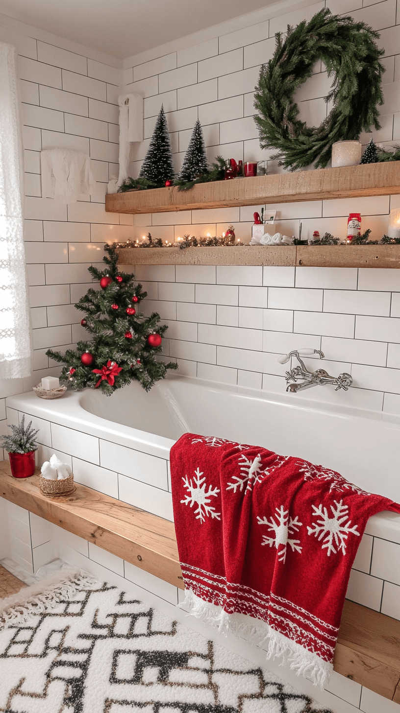 21+ Creative Christmas Bathroom Decor Ideas for a Festive Vibe
