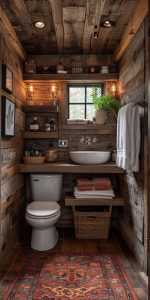 21+ Cozy Rustic Bathroom Design Ideas for a Warm, Relaxing Space ...