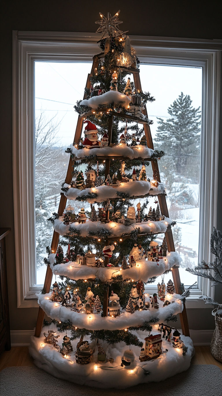 17+ Unique Christmas Ladder Tree Ideas to Inspire Your Holiday Decor