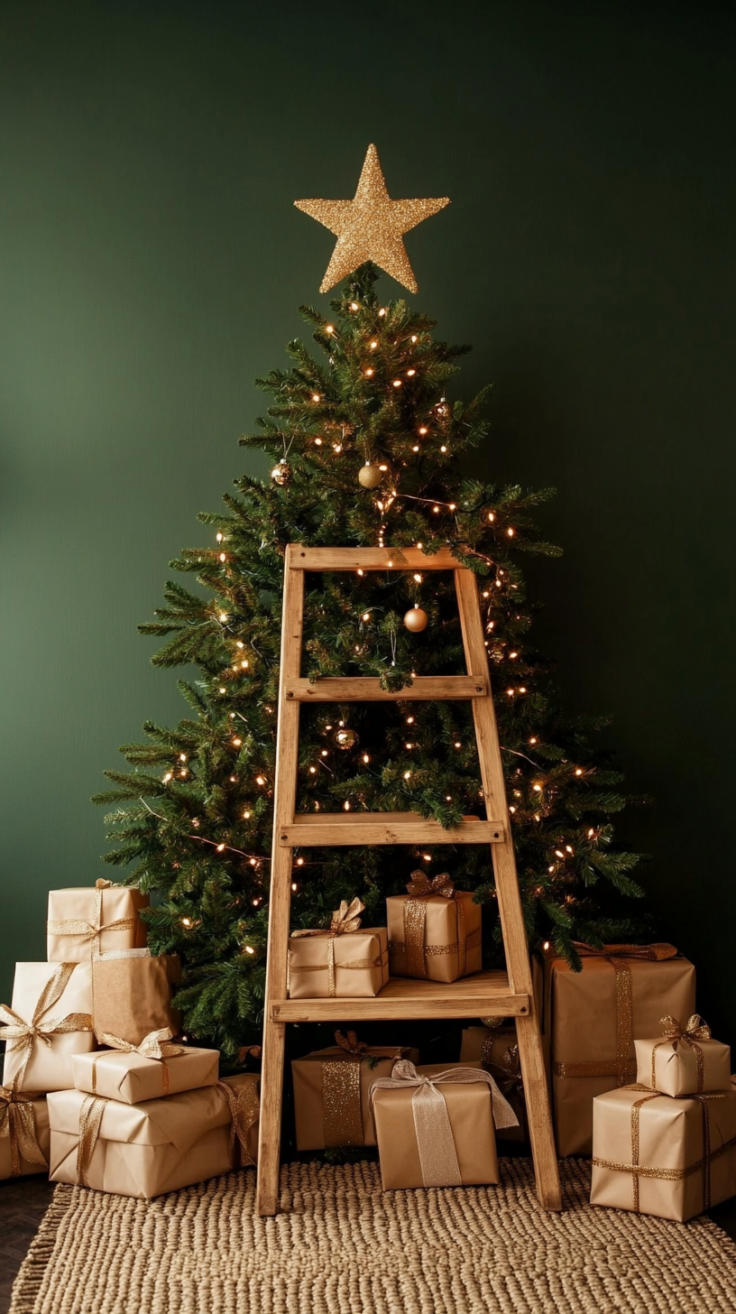 17+ Unique Christmas Ladder Tree Ideas to Inspire Your Holiday Decor