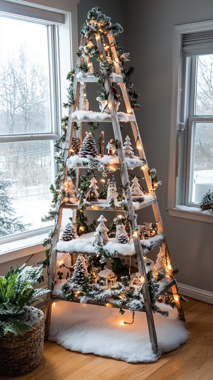17+ Unique Christmas Ladder Tree Ideas to Inspire Your Holiday Decor
