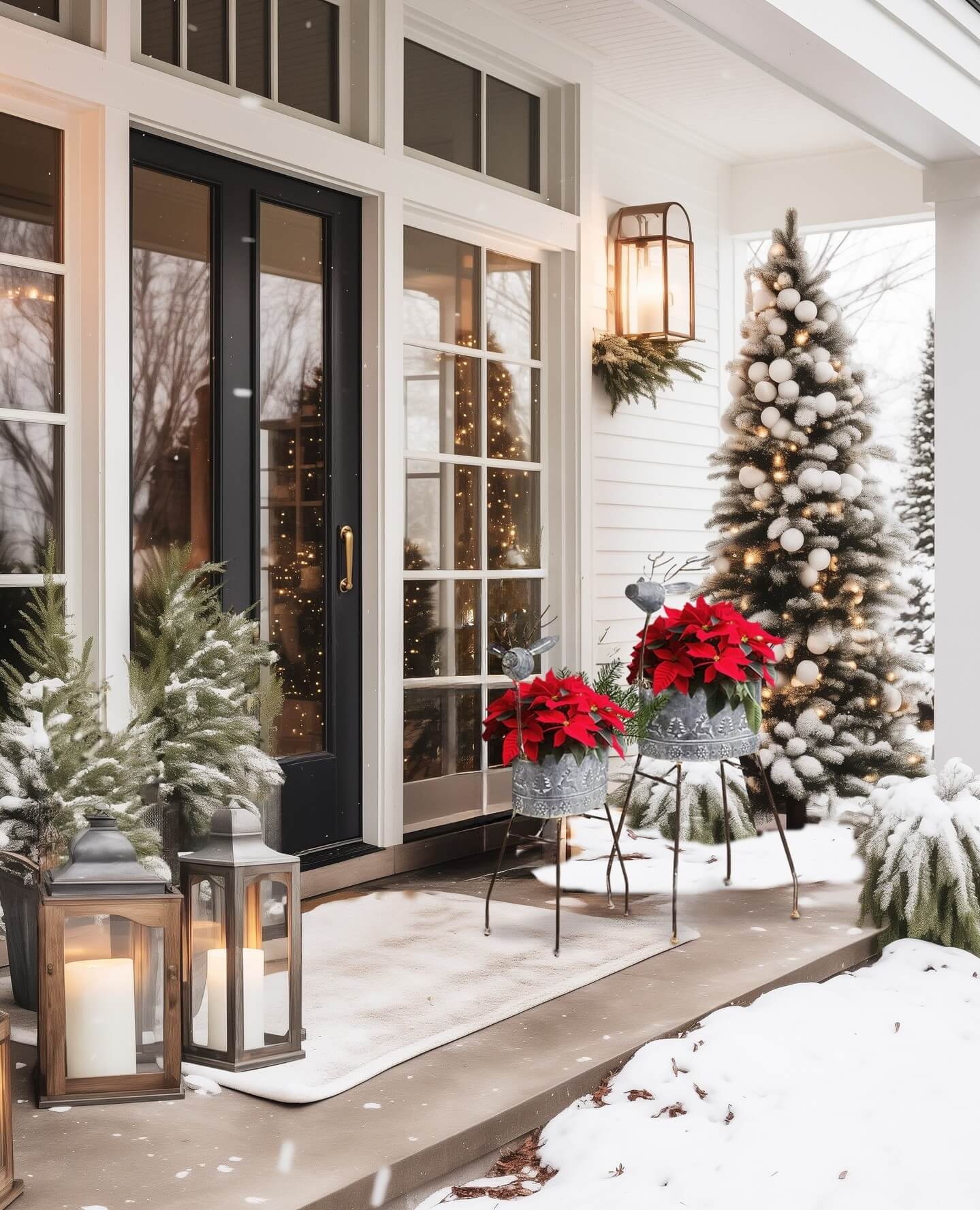 27 Cozy Christmas Entryway Ideas for a Warm Welcome - Evinco Design