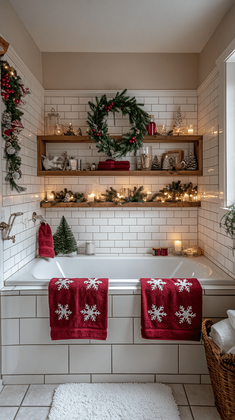 21+ Creative Christmas Bathroom Decor Ideas for a Festive Vibe