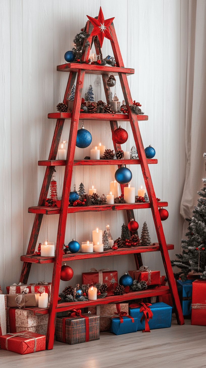 17+ Unique Christmas Ladder Tree Ideas to Inspire Your Holiday Decor
