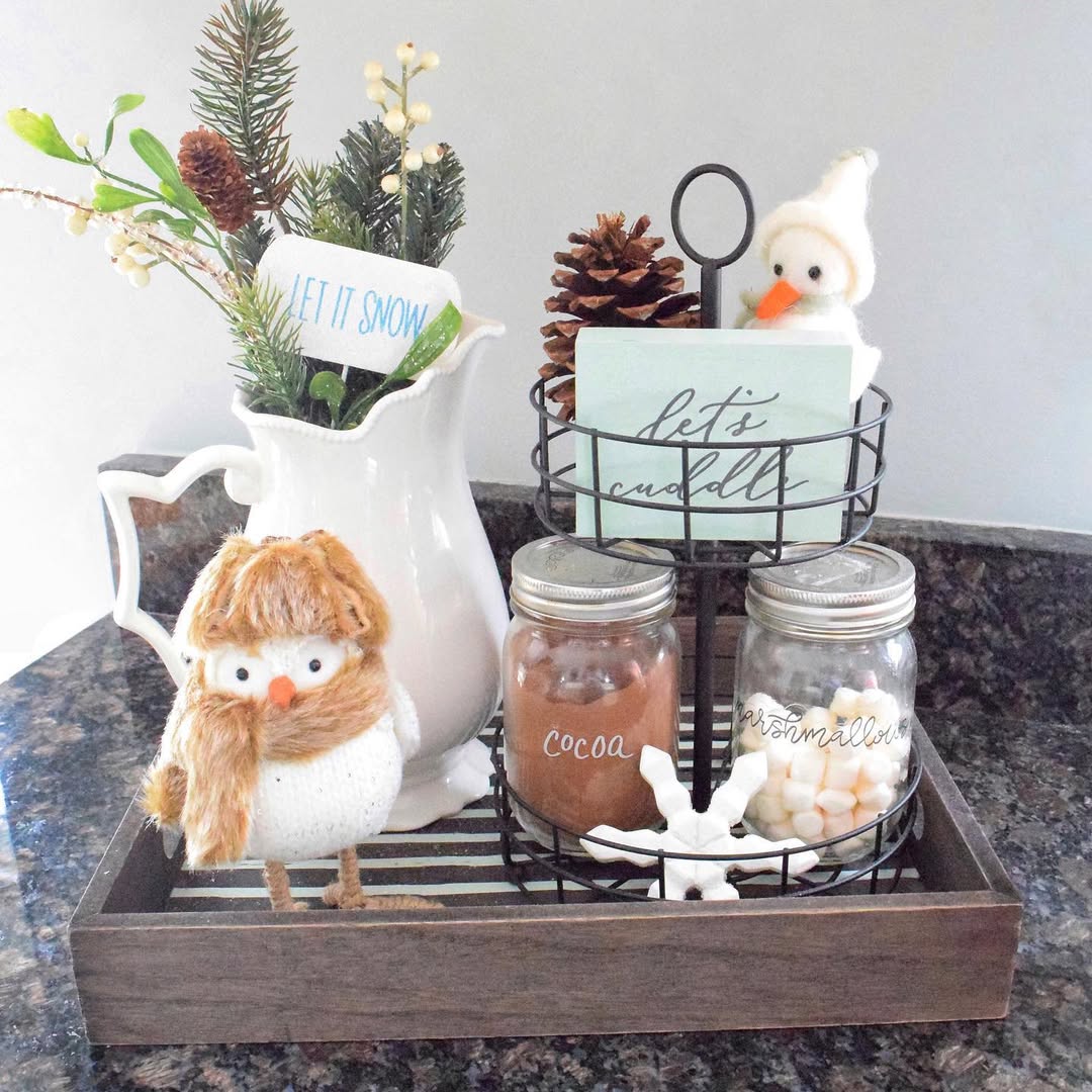 25+ Winter Tray Decor Ideas to Elevate Your Seasonal Decor