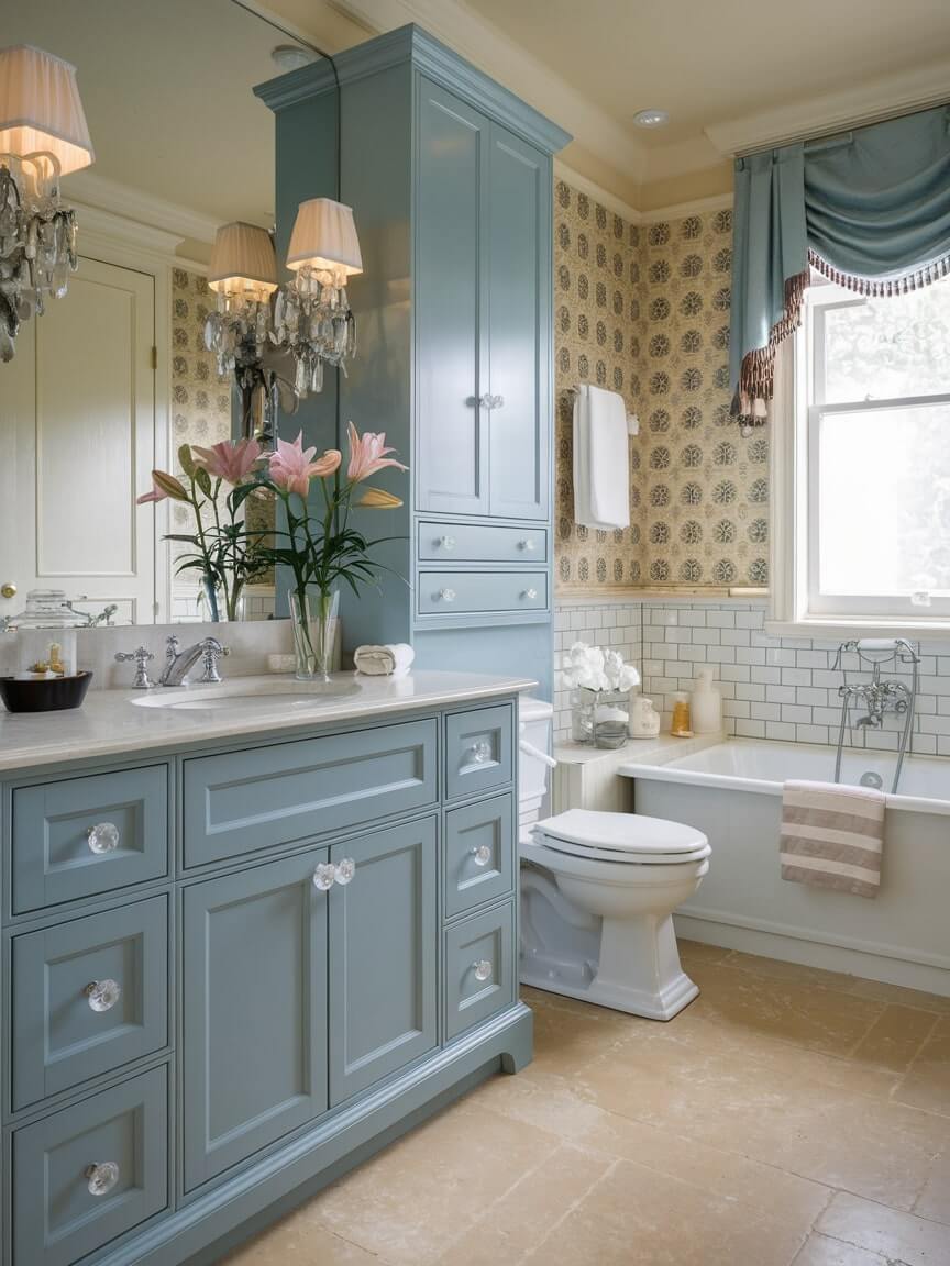 25+ Blue-Grey Bathroom Vanity Ideas to Refresh Your Space