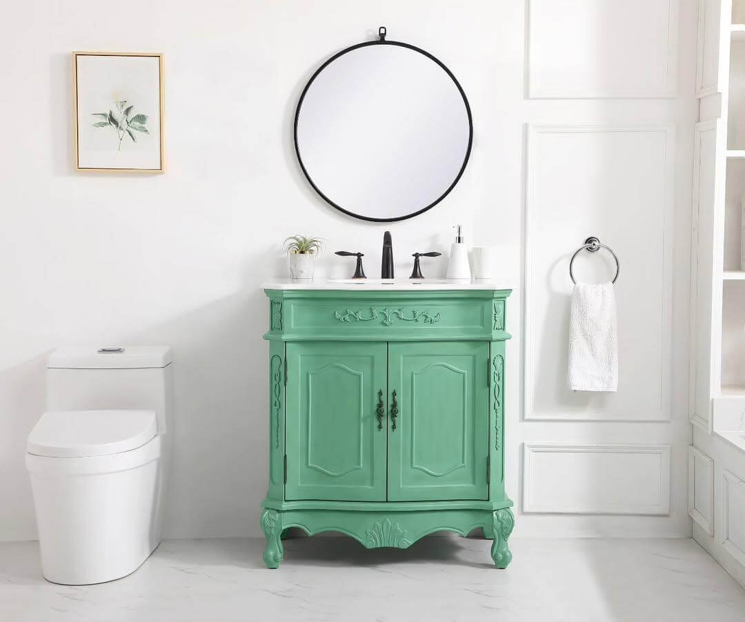 21+ Green Vanity Bathroom Ideas for a Fresh and Stylish Look