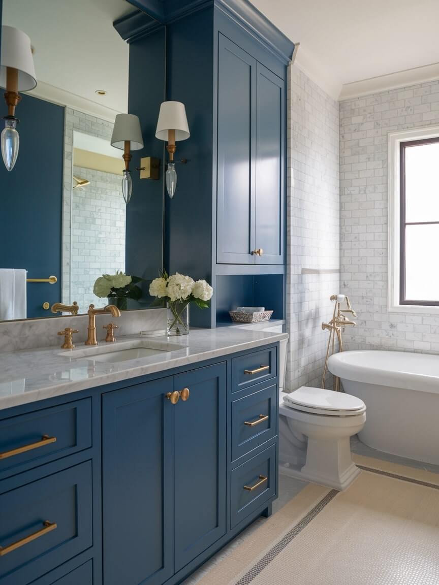 25+ Blue-Grey Bathroom Vanity Ideas to Refresh Your Space