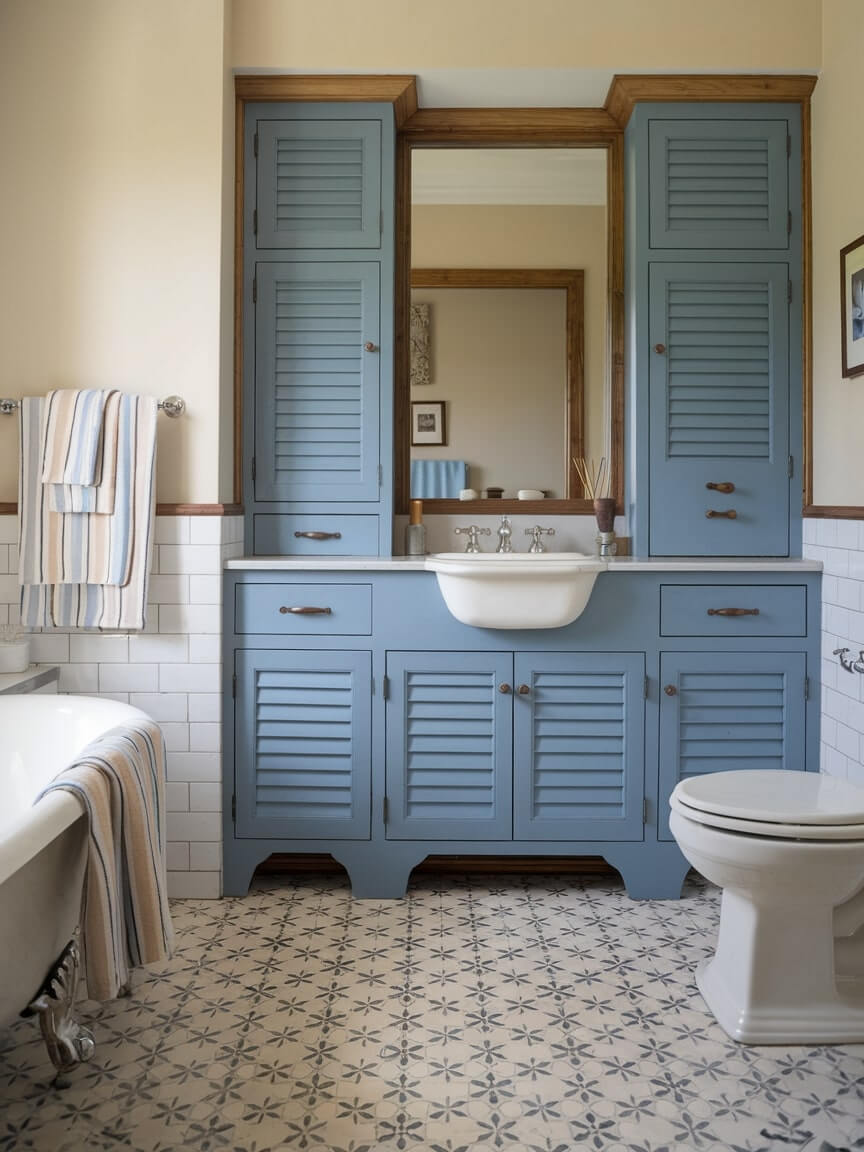 25+ Blue-Grey Bathroom Vanity Ideas to Refresh Your Space