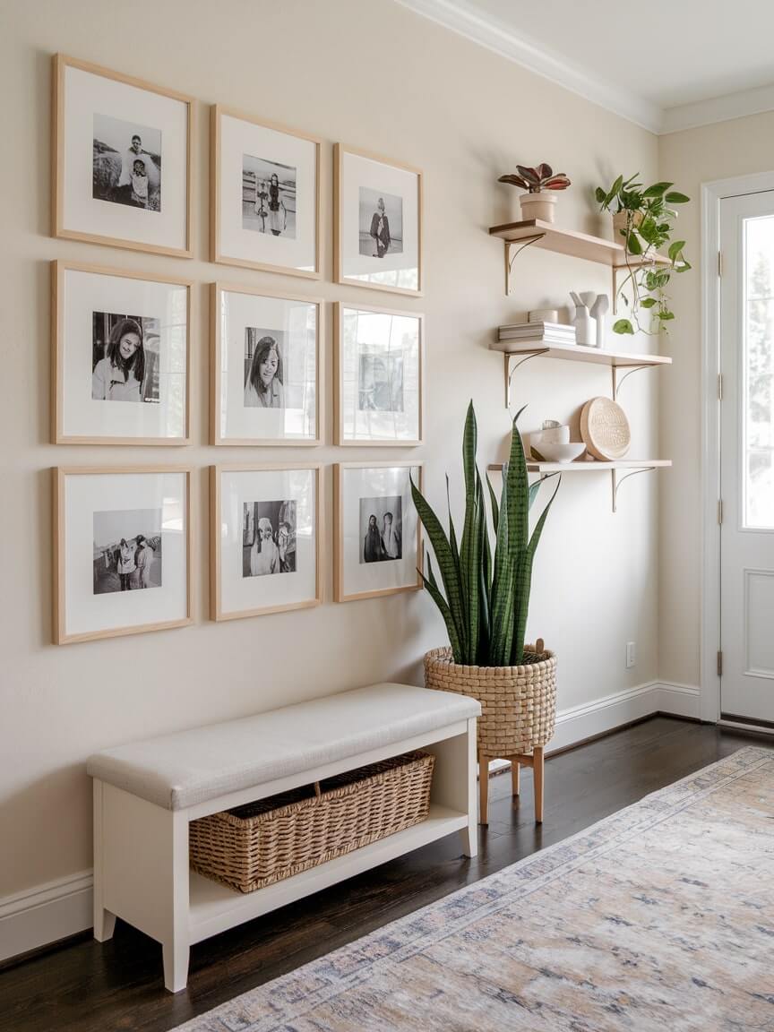 23+ Entryway Picture Wall Ideas to Create a Stunning First Impression