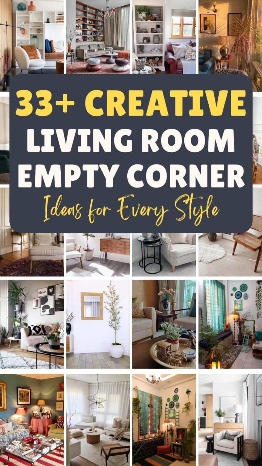 Best 27+ Living Room Corner Designs for Storage & Decor